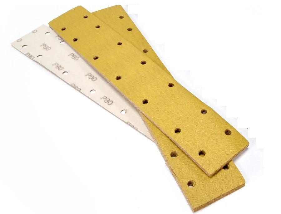 ABRASIVE SAND PAPER STRIPS 70x 420mm LONG BED FILE SANDER HOOK LOOP GR ...
